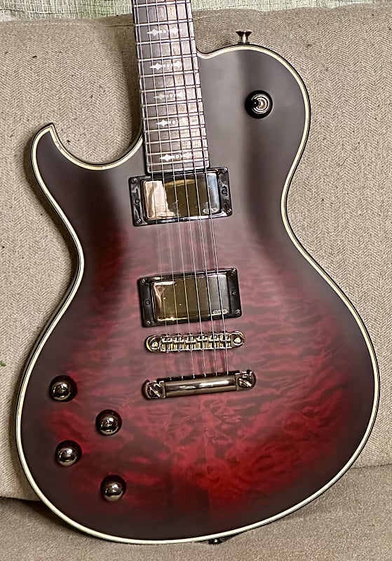 Schecter Hellraiser Extreme Solo-6 Lefty Crimson Red Burst | Reverb