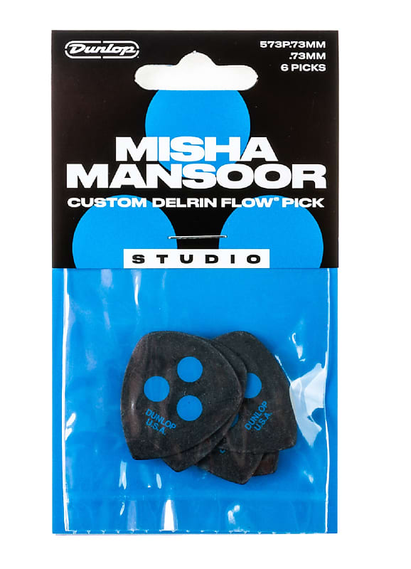 Dunlop 573P.73 Misha Mansoor Custom Delrin Flow® Pick Studio | Reverb