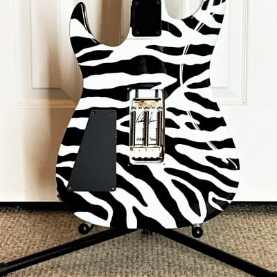 USA BC Rich Gunslinger 1988 Zebra Jackson Pattern Graphic by | Reverb