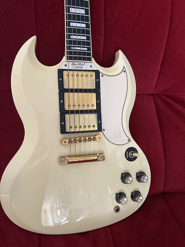 Gibson Sg custom 1997 White cream | Reverb