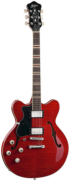 Hofner Hct Verythin - Red Left-Handed | Reverb