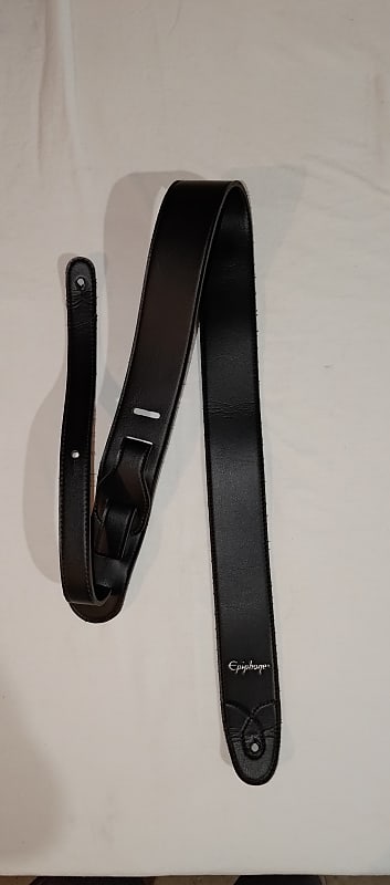 Epiphone Leather Strap - Black | Reverb
