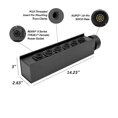 Elite Core Soco 19pin Male Stage Truss Multi-Outlet Power | Reverb