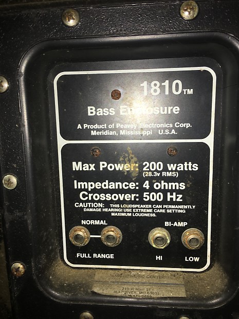 Peavey 1810 Bass enclosure 1980’s Black | Reverb