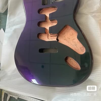 Chameleon Purple Finish Guitar Alder Wood Stratocaster Strat | Reverb