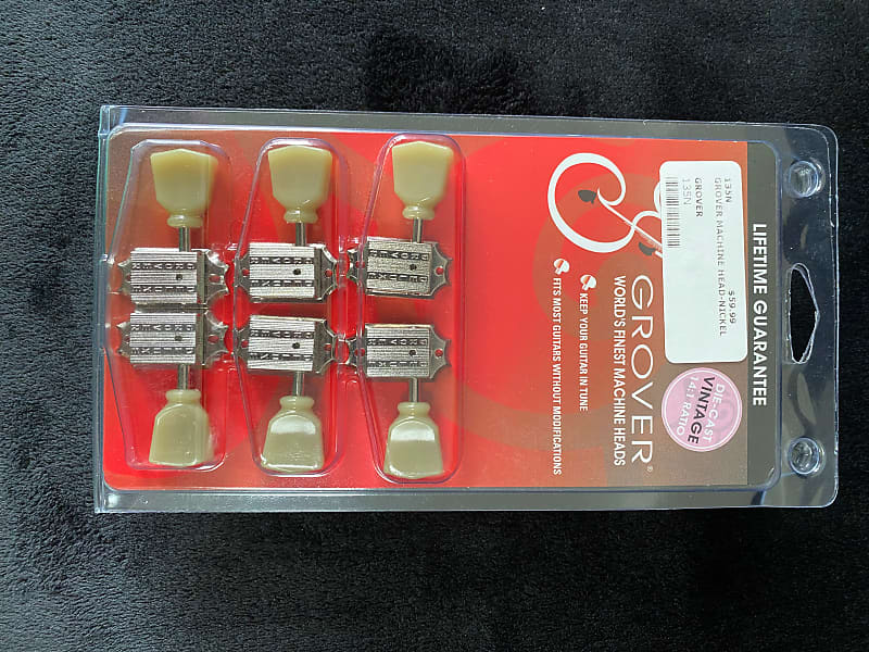 Grover 135N Vintage 3+3 Tuning Machines Set in Nickel | Reverb