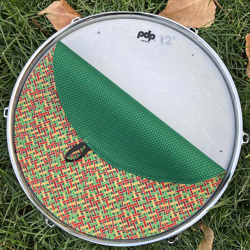 12" Drum Bunny reversible cloth drum cover - partial mute - | Reverb