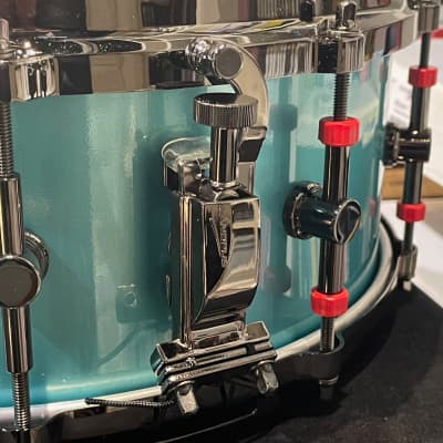 Canopus MTR-1455DH/BN Turquoise Metallic Type R Series Snare | Reverb