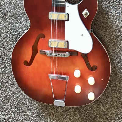 Vintage Harmony Rocket hollow body electric guitar made in | Reverb