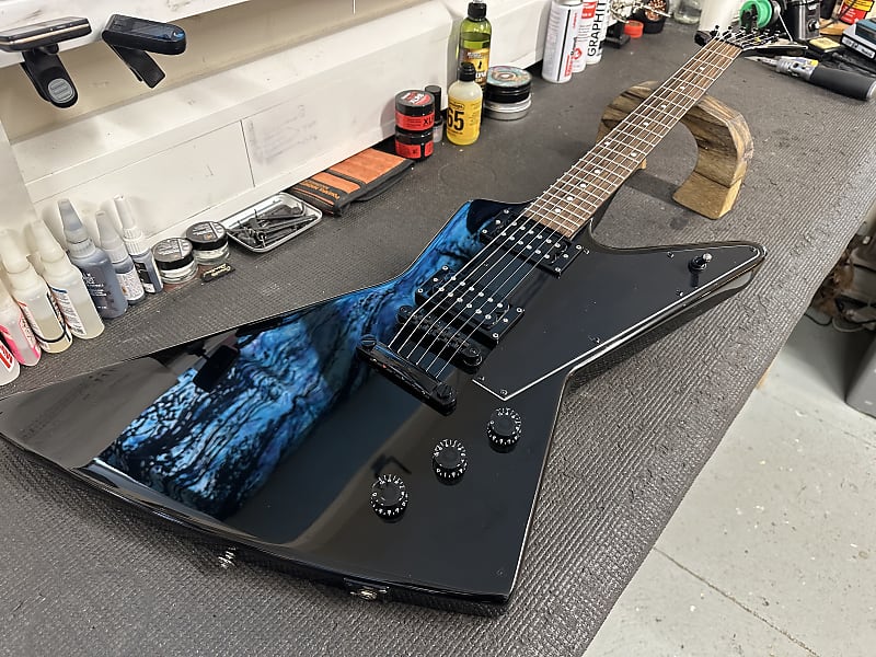 Tokai EX explorer (blackened by Agrajag) | Reverb