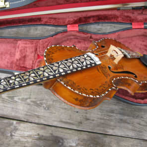 Hardanger Fiddle violin, Hardingfele + Albert Nurnberger Bow | Reverb