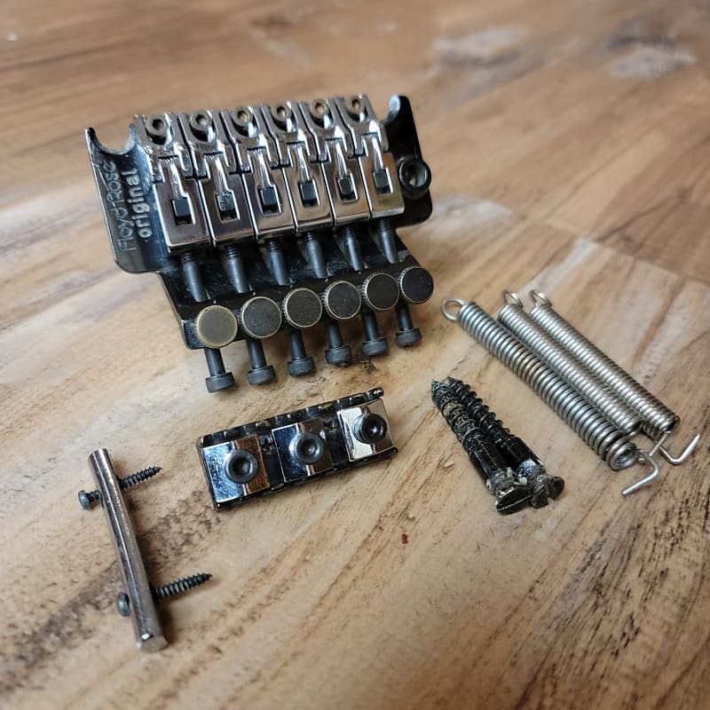 Vintage 1980s Floyd Rose Original Germany Chrome/Black | Reverb