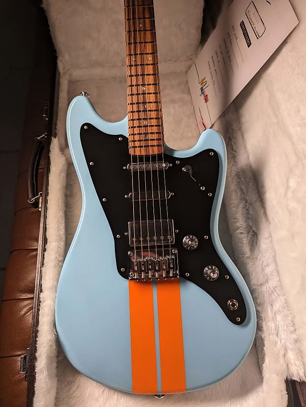 MV Guitars, MBit Musclecaster, Gulf Racing Colors, HSS, | Reverb