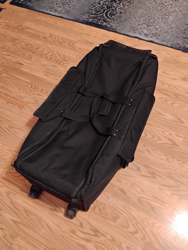 36"x12"x10" Drum Hardware Bag with Wheels - Black nylon- good | Reverb
