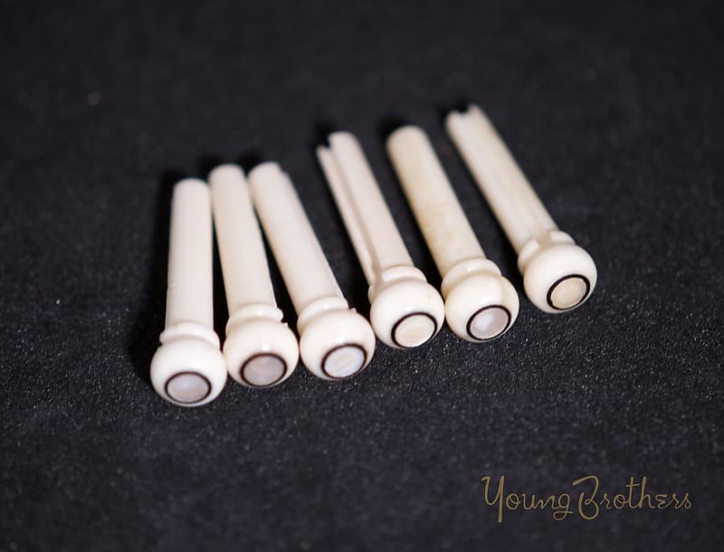 Slotted Ox Bone Bridge Pins | Reverb