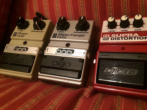DOD FX20 Phasor & FX70 Stereo Flanger Pedal Lot 1980s Vintage | Reverb