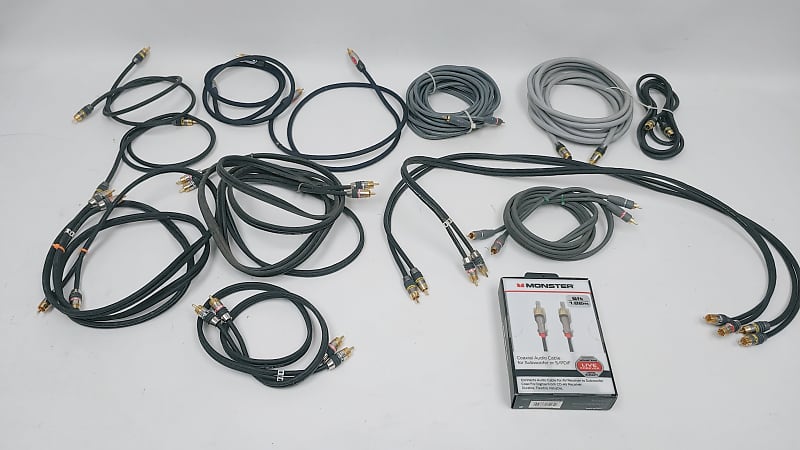Lot of 14 Monster Cables RCA - RCA and 4-Pin Video Cable - | Reverb