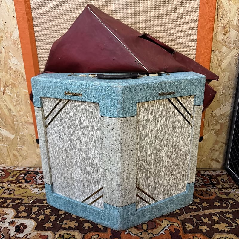 Vintage 1950s WEM Watkins Dominator MK1 Black V Front 2x10 | Reverb UK