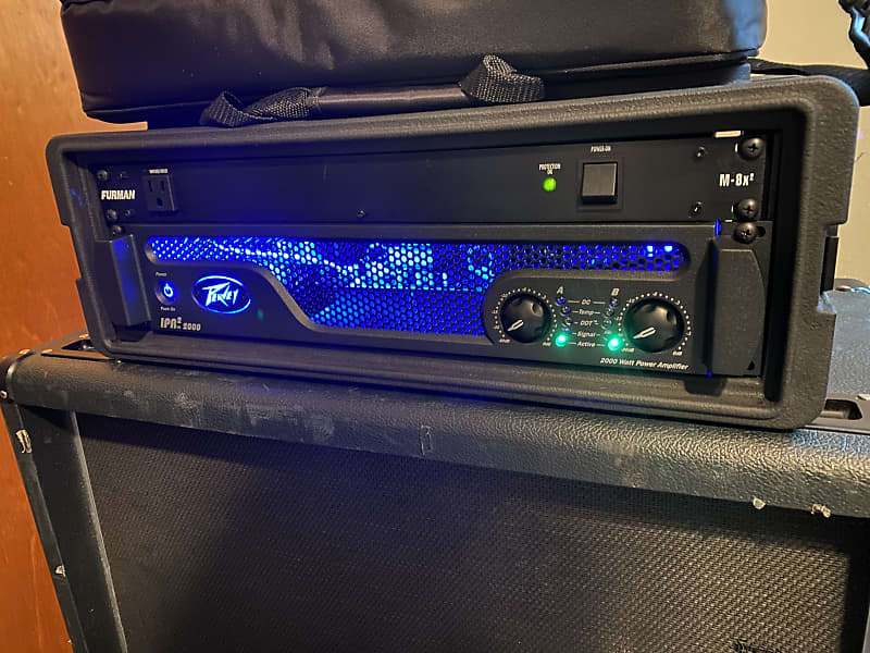 Peavey IPR2 2000 w/ SKB 4U shallow rack and Furman M8X2 | Reverb