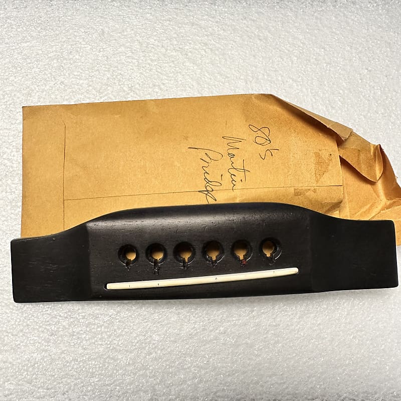 Martin Bridge & Saddle Ebony D-35 D-28 D-18 1983 1984 1985 | Reverb