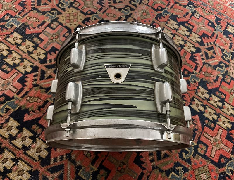 1968 Ludwig Standard 8x12 avocado strata vintage tom | Reverb