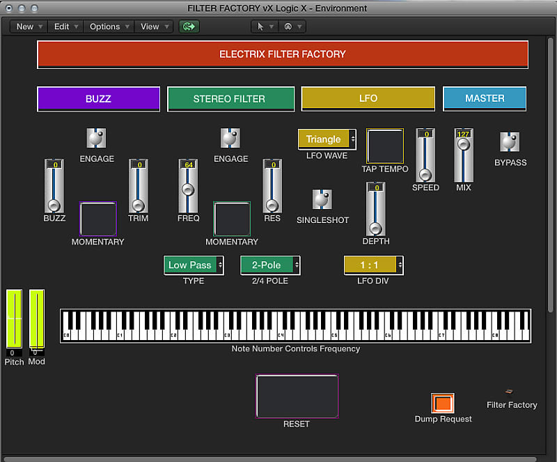 Virtual editor / programmer - Electrix Filter Factory - LOGIC | Reverb