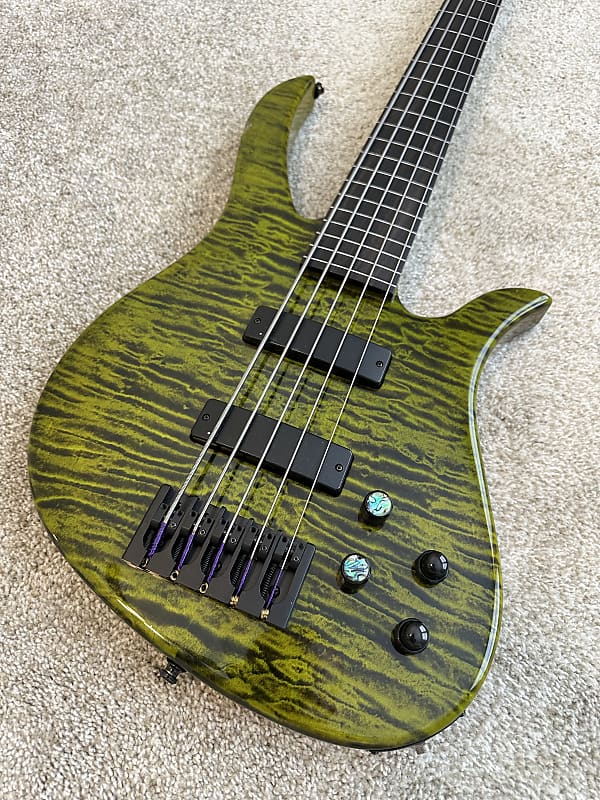 Custom shop Kiesel Brian Bromberg bass 5 string frettless | Reverb