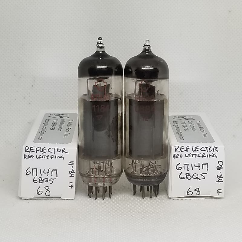 Reflector 6BQ5 Red Lettering Perfectly Matched Pair NOS EL84 | Reverb