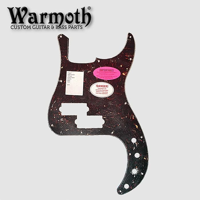 Warmoth Custom TORTOISE FOUR-HOLE P-Bass Pickguard for PJ | Reverb