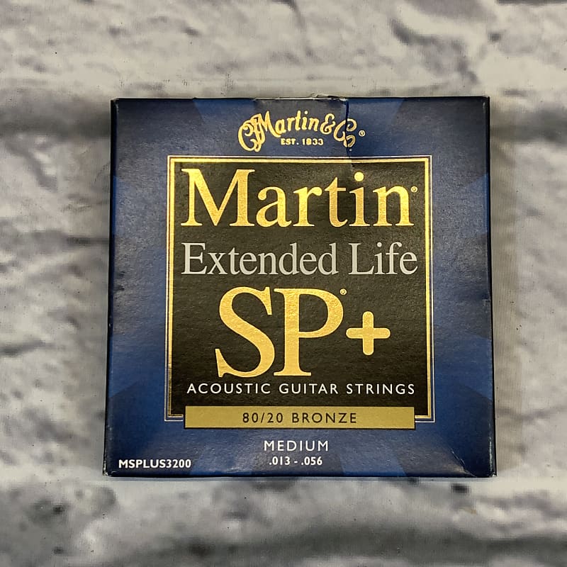 Martin Extended Life SP+ Medium 13-56 Acoustic Guitar Strings | Reverb