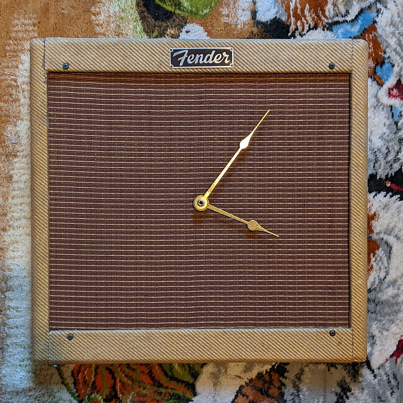 Fender Sam Hutton Tweed Amp Clock | Reverb