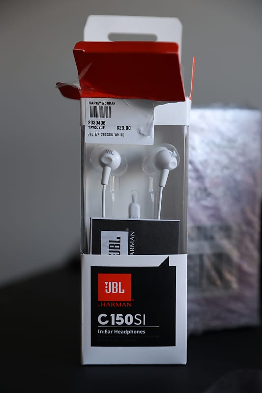 JBL Harman C150SI In-Ear Headphones - White | Reverb