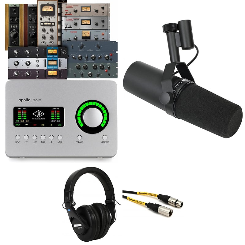 Shure SM7B and Apollo Solo Heritage Edition Vocal Recording | Reverb