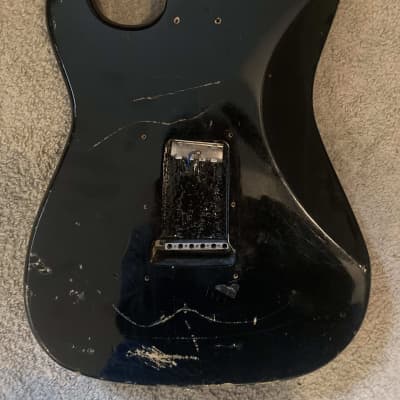 Strat style guitar body- w/pick guard and bridge | Reverb