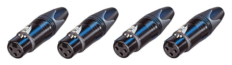 (4 PACK) NEUTRIK NC3FXX-B 3-Pin XLR Female Cable Mt Connector | Reverb