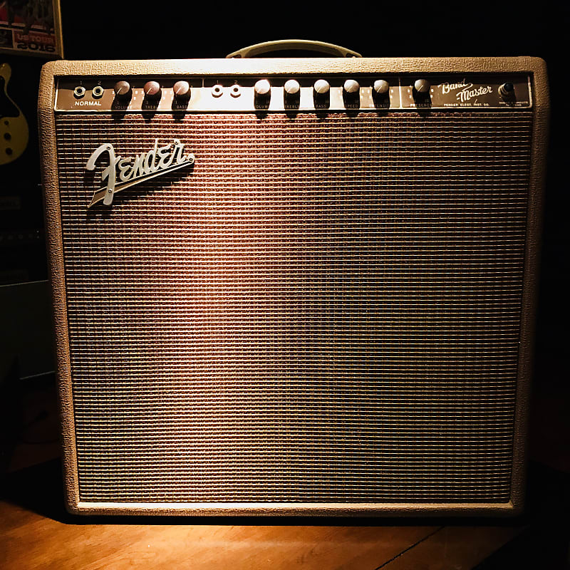1960 Fender Bandmaster 3x10" Combo - Brown w/Tweed Grille | Reverb