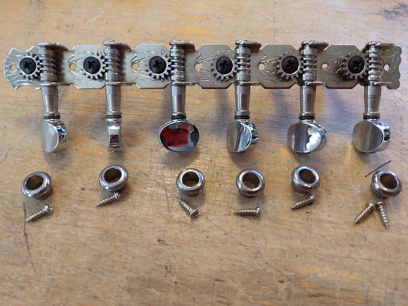 Unknown Vintage Tuners/Machine Heads for Guitar 1970s Silver | Reverb