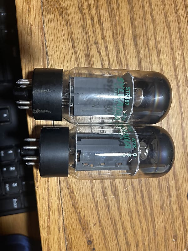 Sylvania 6L6GC STR387 039 AVE matched duet Free Shipping! | Reverb