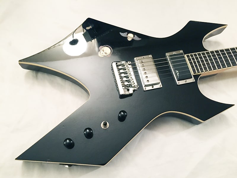 B.C. Rich Warlock Widow Platinum -2000 MIK Black. Upgraded. | Reverb