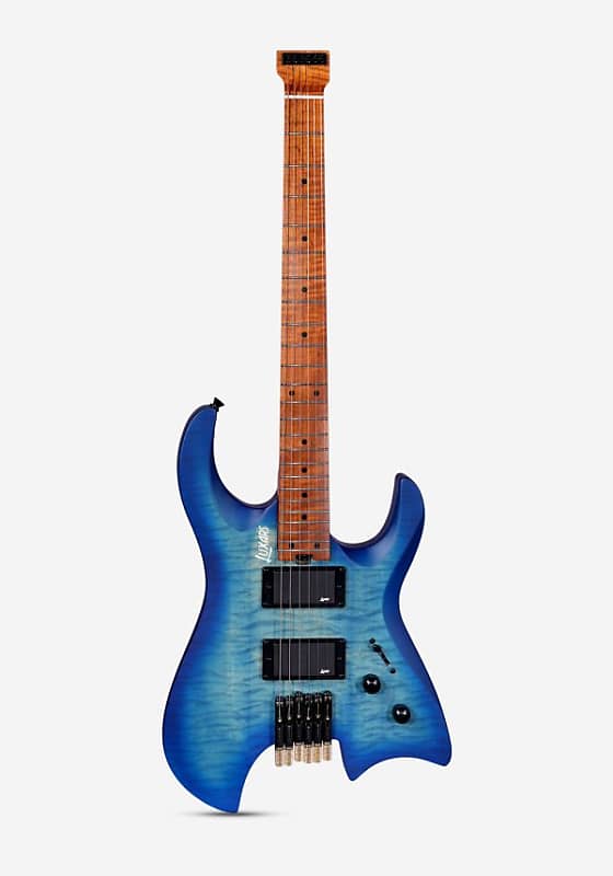 Luxars Headless S-G63-SBL Satin Blue Electric Guitar | Reverb
