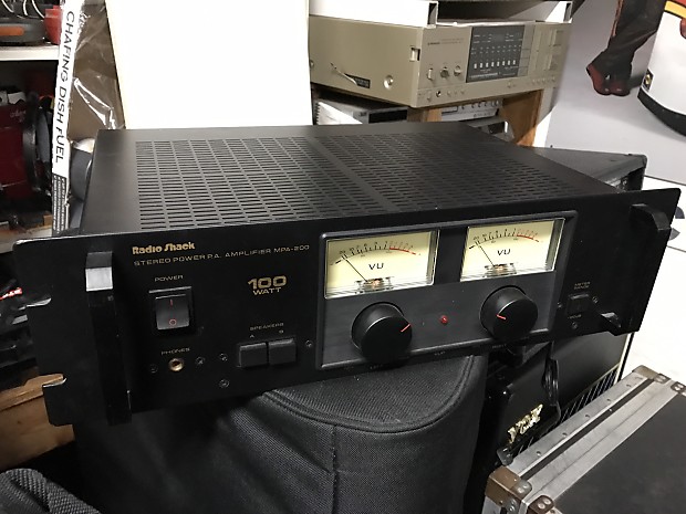 Radio Shack Power Amp MPA 100 Stereo Power Amp Black | Reverb