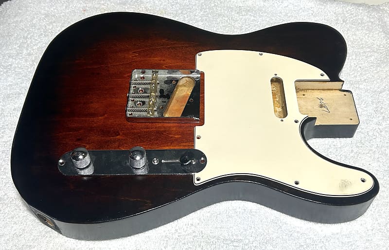 Tobacco Burst Tele-style guitar body - Basswood, USA! | Reverb