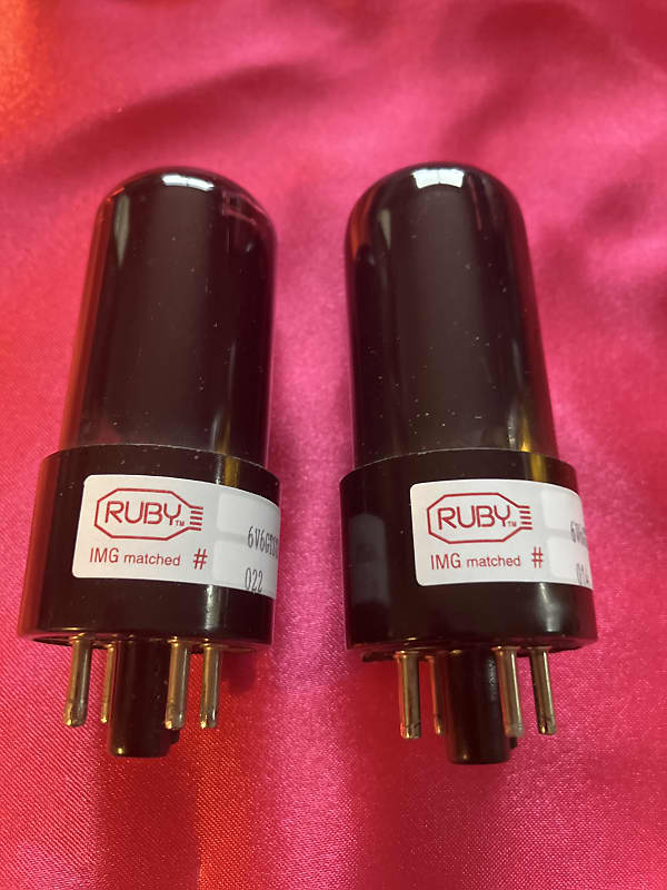 Ruby Tubes 6v6 matched pair tubes New - Glass | Reverb