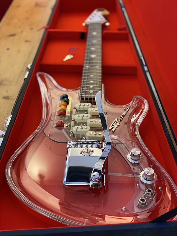 Very Rare 1990's Japanese Teisco Spectrum 5 Acrylic with | Reverb