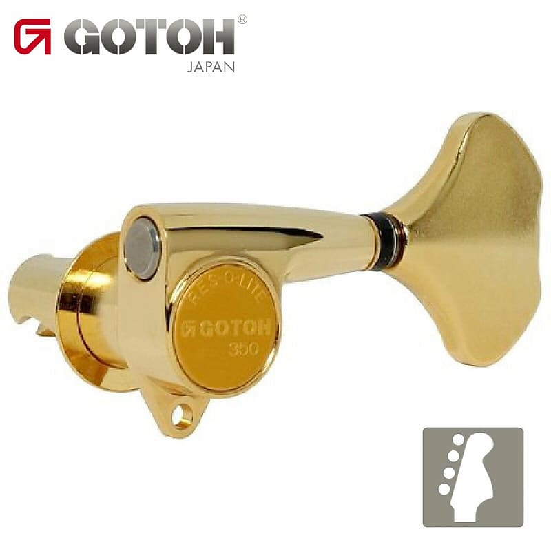 NEW Gotoh GB350 RES-O-LITE Aluminum Bass Side 4-in Line | Reverb