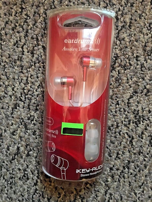 iKey-audio "Ear Drumz" in ear headphones(RED)/New In | Reverb