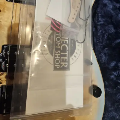 Schecter Sunset Custom USA/Natural Burl Sonic Blue Burst/Hard | Reverb