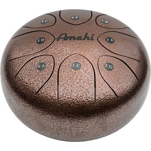 Amahi 8" Steel Tongue Drum, Bronze | Reverb