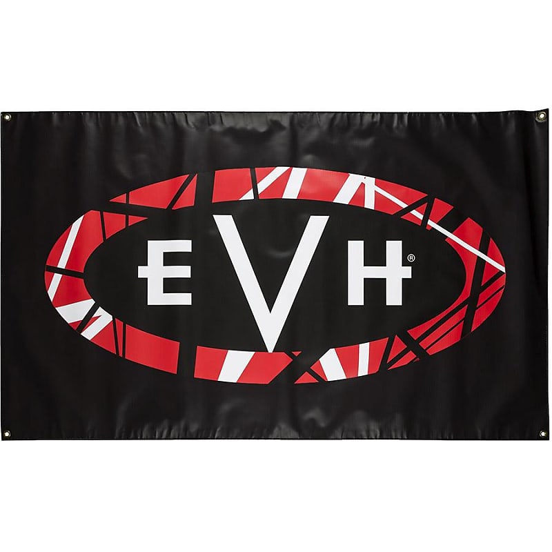 EVH Eddie Van Halen Giant 3x5 Striped Logo Wall Banner | Reverb