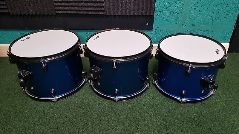 MOUNTED TOMS SET OF THREE METALLIC BLUE / BLACK STAGG | Reverb UK